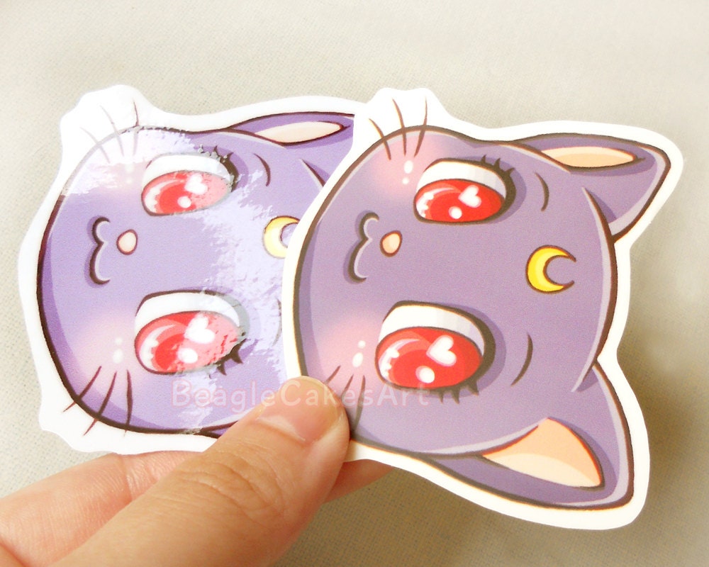Sailor Moon Cats Stickers. Sailor Moon Sticker. Waterproof - Etsy Australia