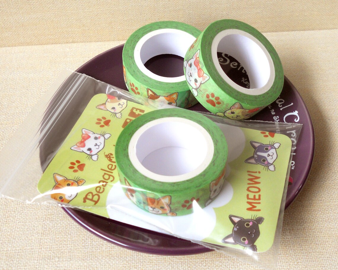 Cute Cats Washi Tape. Planner Decoration. Kawaii Washi Tape. - Etsy