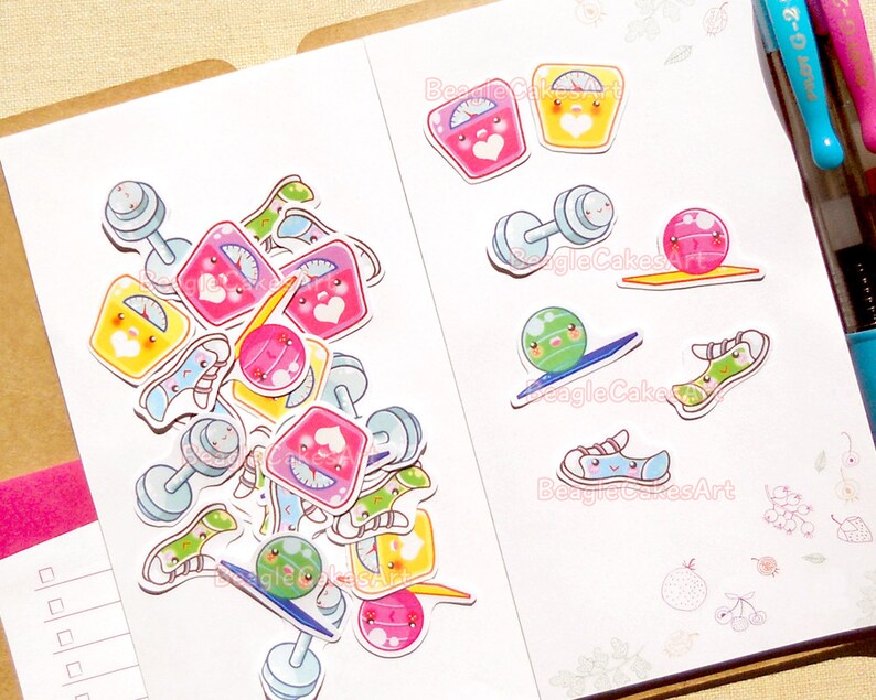 Workout Planner Stickers. Exercise Stickers. Life Planner | Etsy