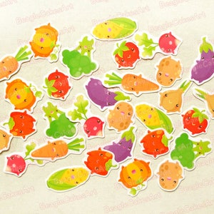 Fruits and Vegetables Stickers - 60 Pieces. Grocery Sticker. Stickers ...