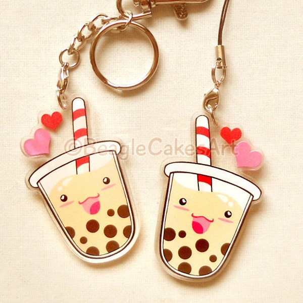 Boba Tea Keychain - Etsy