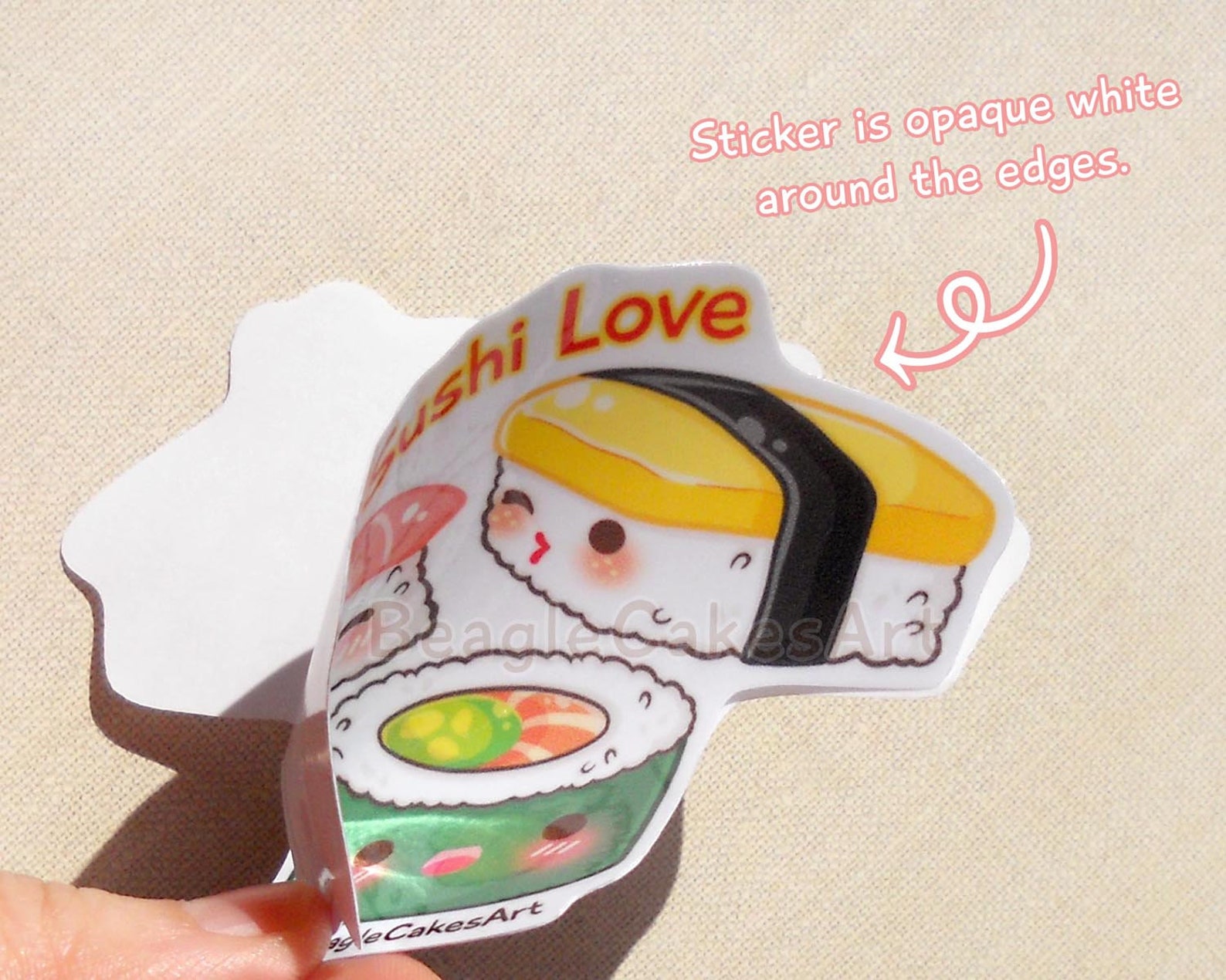 I Love Sushi Sticker Laptop Sticker Food Sticker Sushi | Etsy