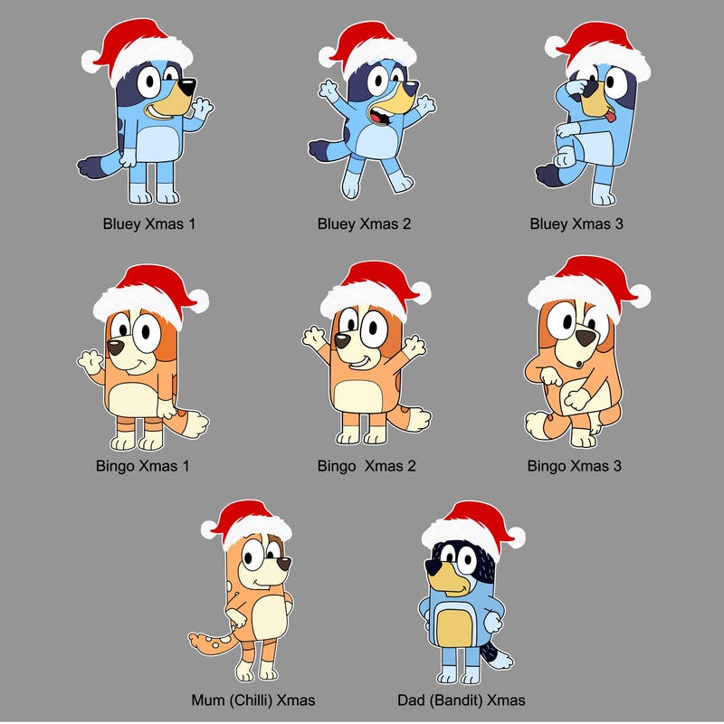 Christmas Bluey Badges - Etsy Australia
