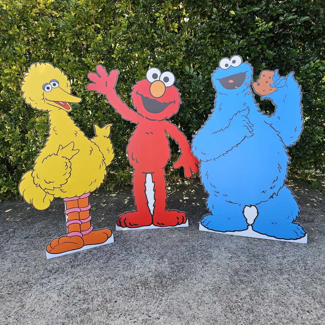 Sesame Street Character Cut Outs Custom Party Decor Standees - Etsy ...
