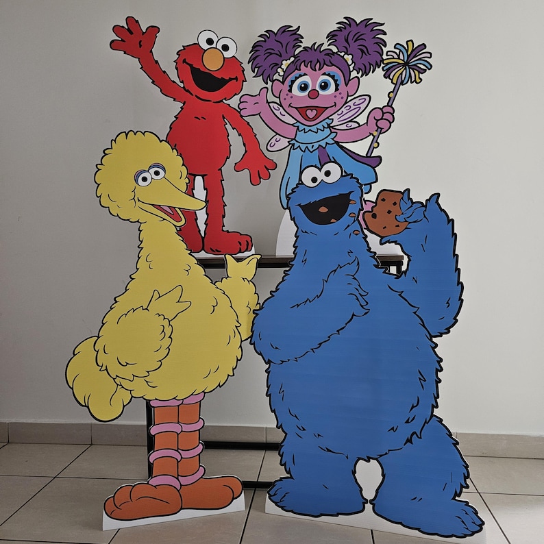 Sesame Street Character Cut Outs Custom Party Decor Standees - Etsy