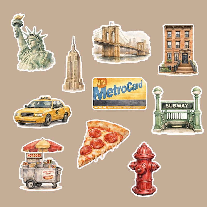 Nyc Aesthetic Stickers - Etsy