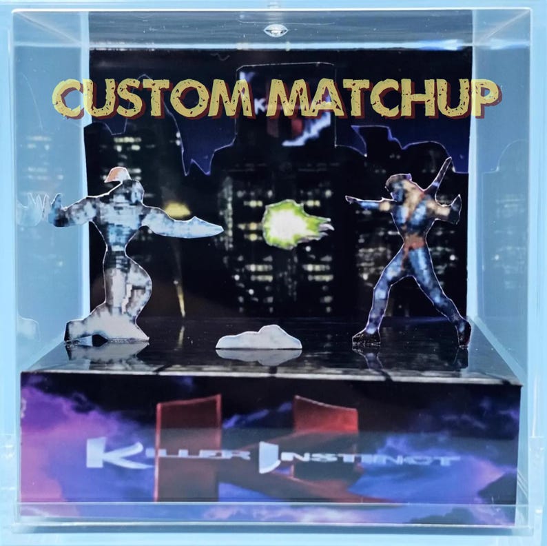Killer Instinct Acrylic Display Cube | Retro Arcade Fighting Game ...