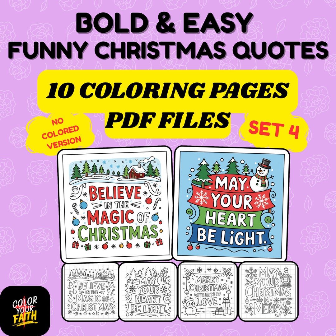 Funny Christmas Quotes Coloring Pages | Printable Holiday Activity ...