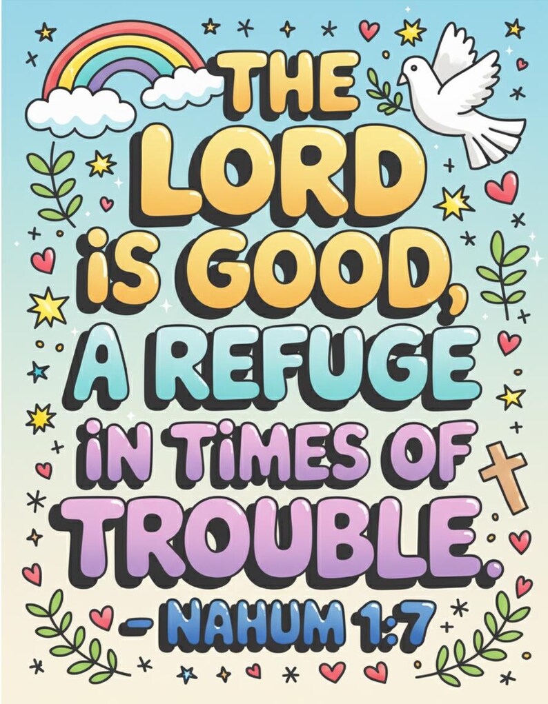 Bible Verse Coloring Book for Kids – 35 Printable Scripture Pages ...