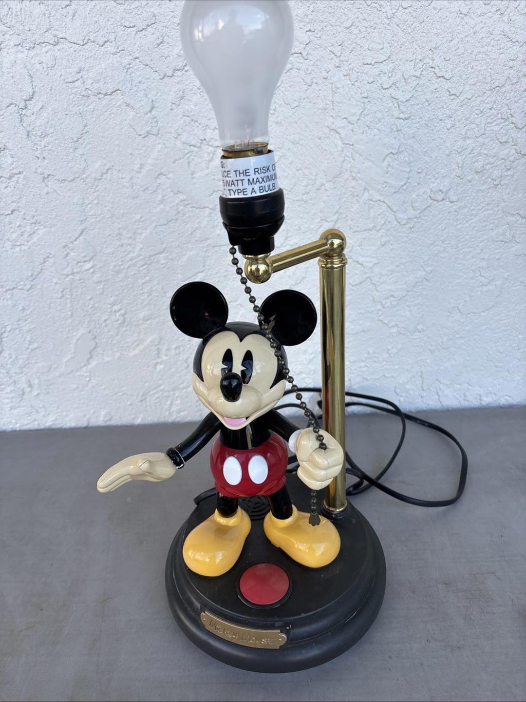 Vintage Talking Mickey Mouse Lamp No Shade 18.5” - Etsy