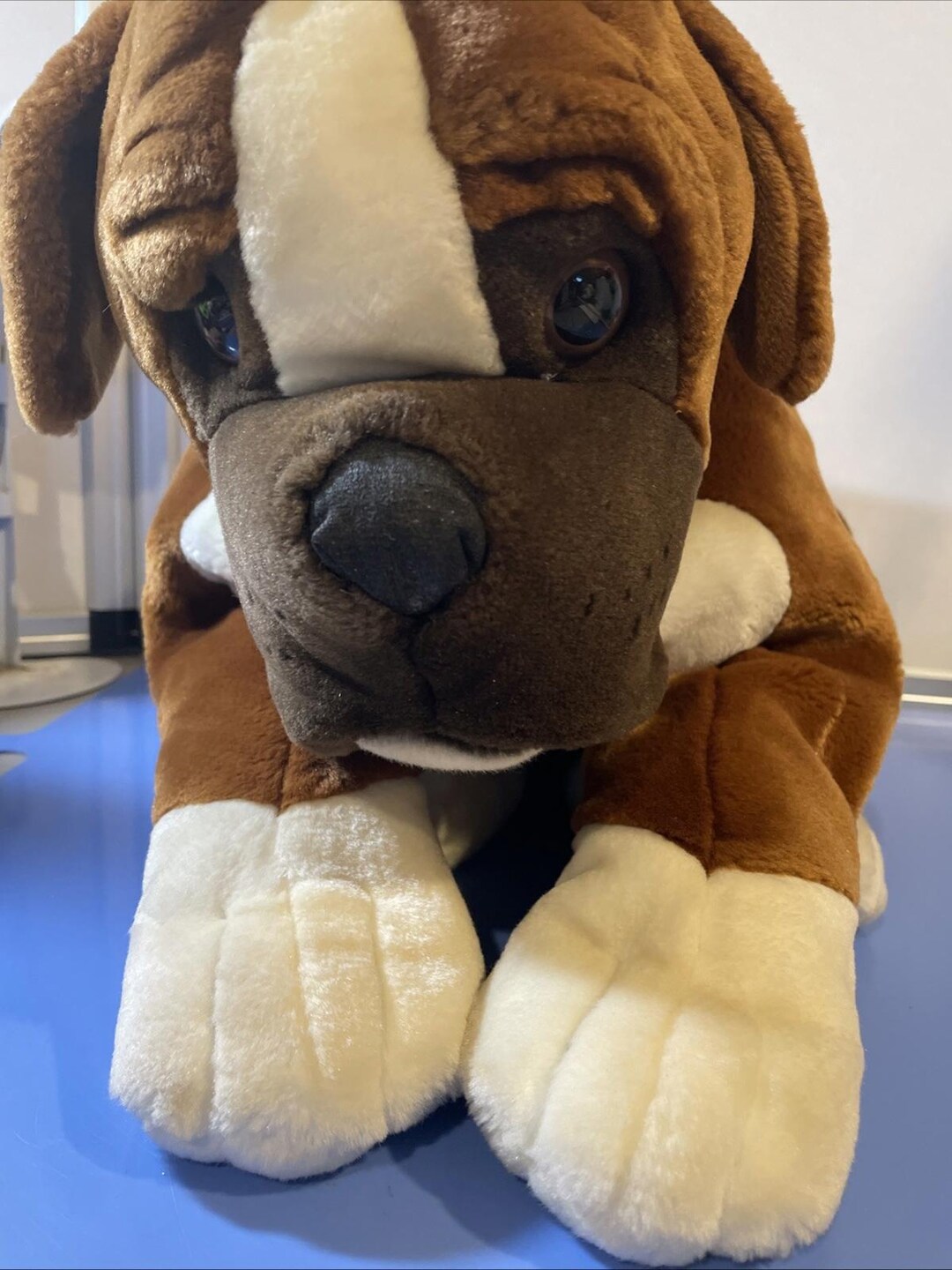Boxer Dog Plush, Realistic Adorable Kids Preferred Stuffed Animal 18 ...