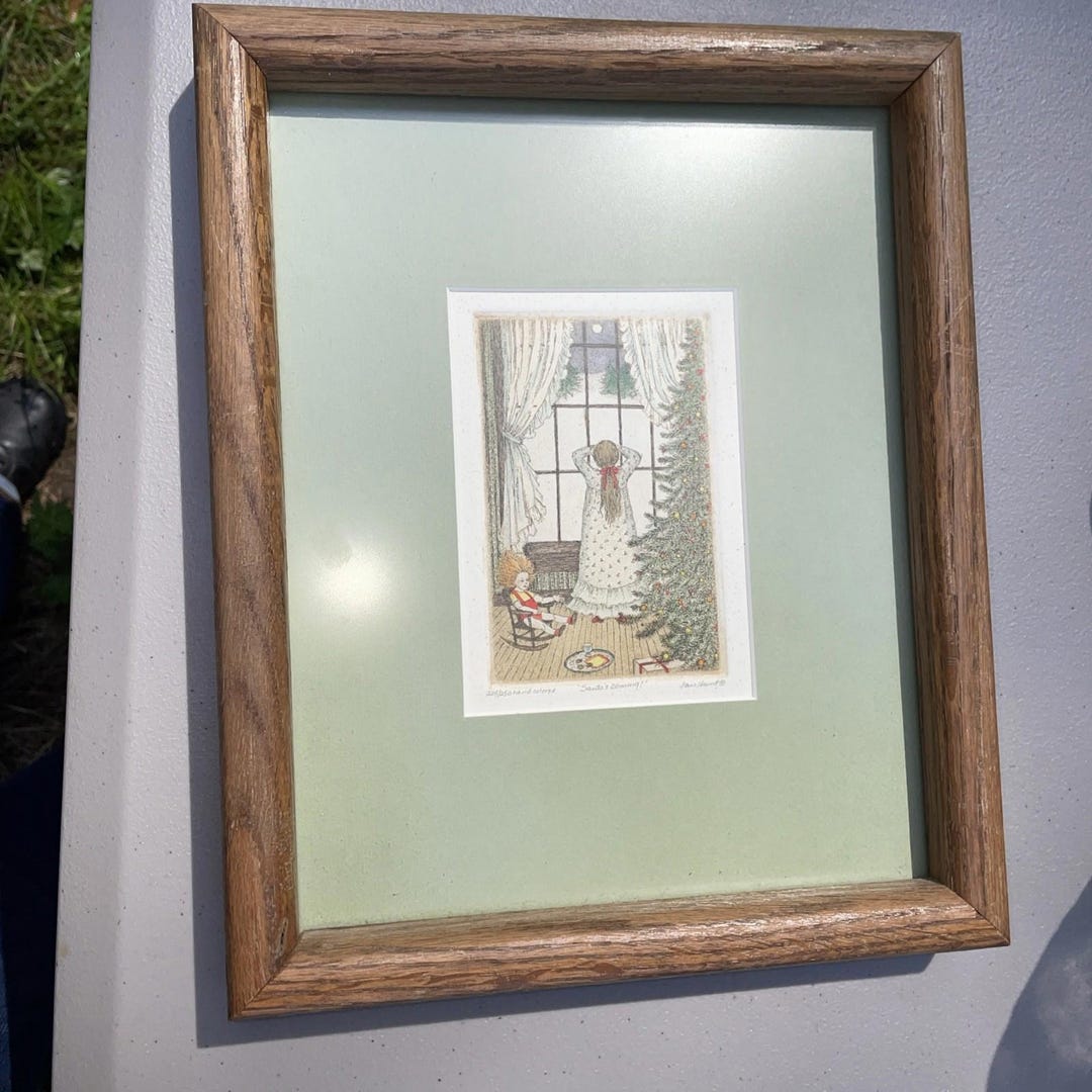 Color Etching , by Jan Hunt ,pencil Signed 208/250 Santa’s Coming ...