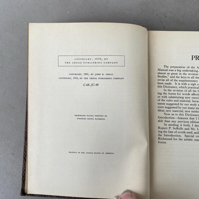 Antique Rare “ Gregg Shorthand Dictionary" by John Robert Gregg 1916 - Etsy