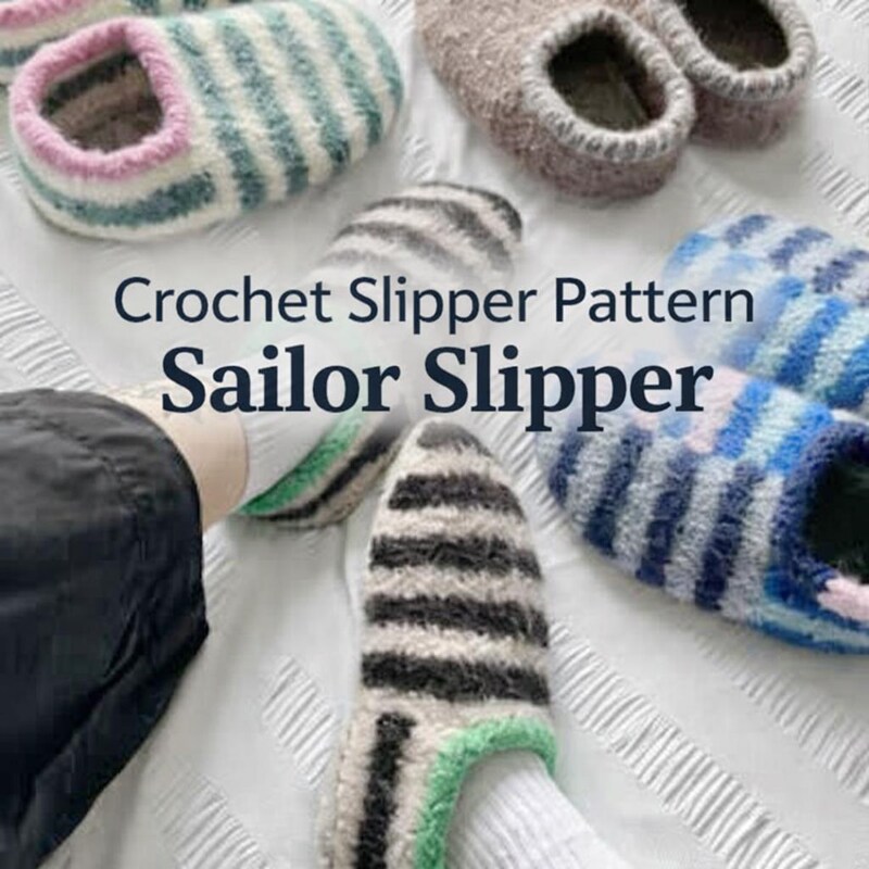 Sailor slipper knitting pattern - Etsy.de