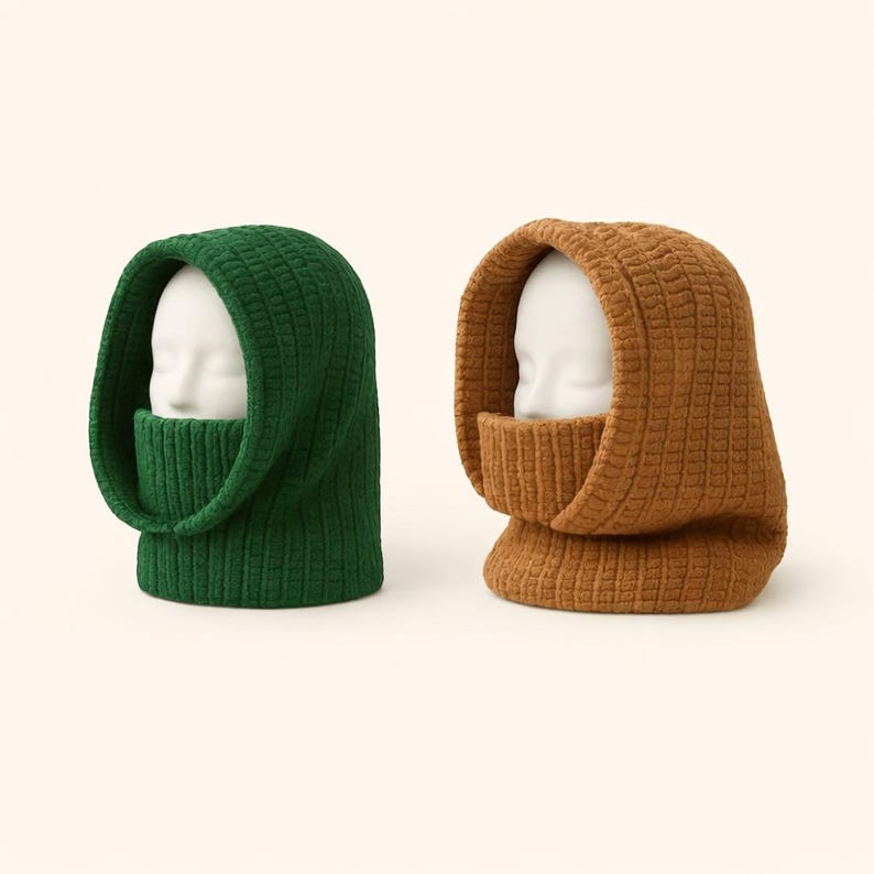 Crochet Balaclava Hoodie PDF Pattern, Turtleneck Cowl Hood, Beginner ...