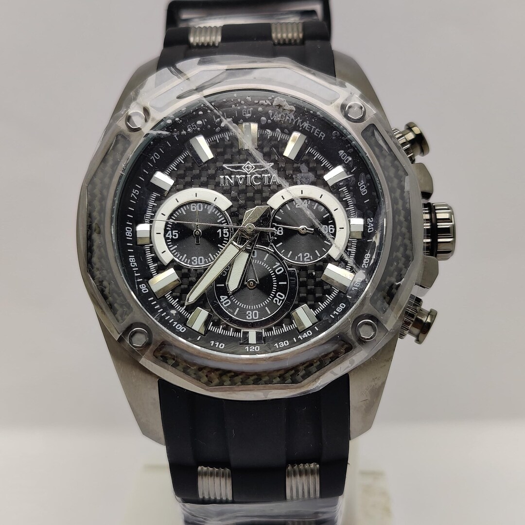 INVICTA AVIATOR Chronograph Tachymeter WR 100M 25974 Black Dial 48 Mm ...