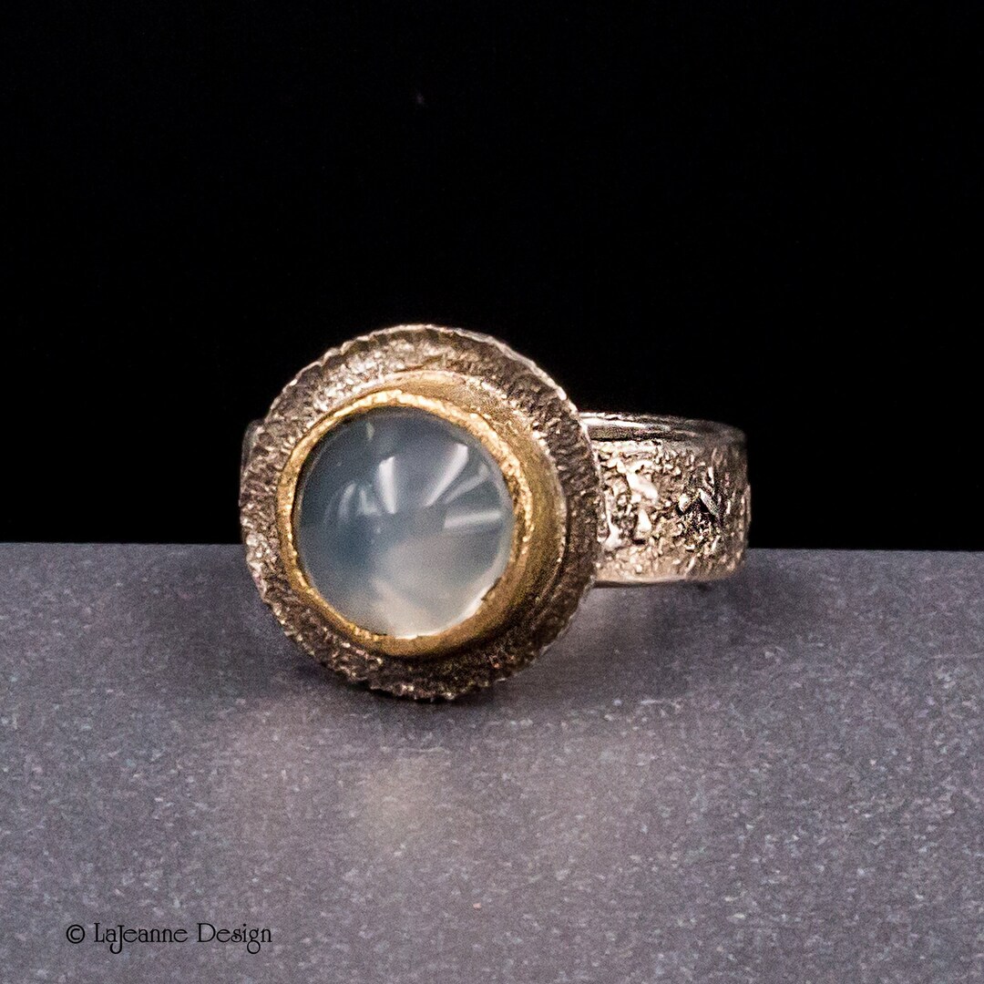 Moonstone Ring, Size 8, Cat's Eye Moonstone, Sterling Silver, Gemstone ...