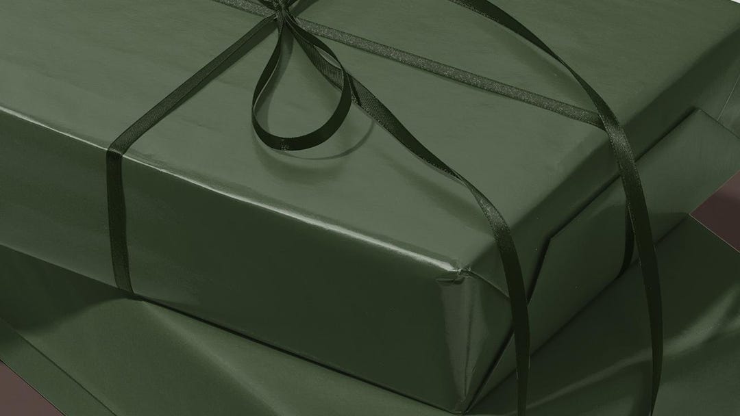 Elegant Green Christmas Wrapping Paper, Luxury Holiday Gift Wrap ...