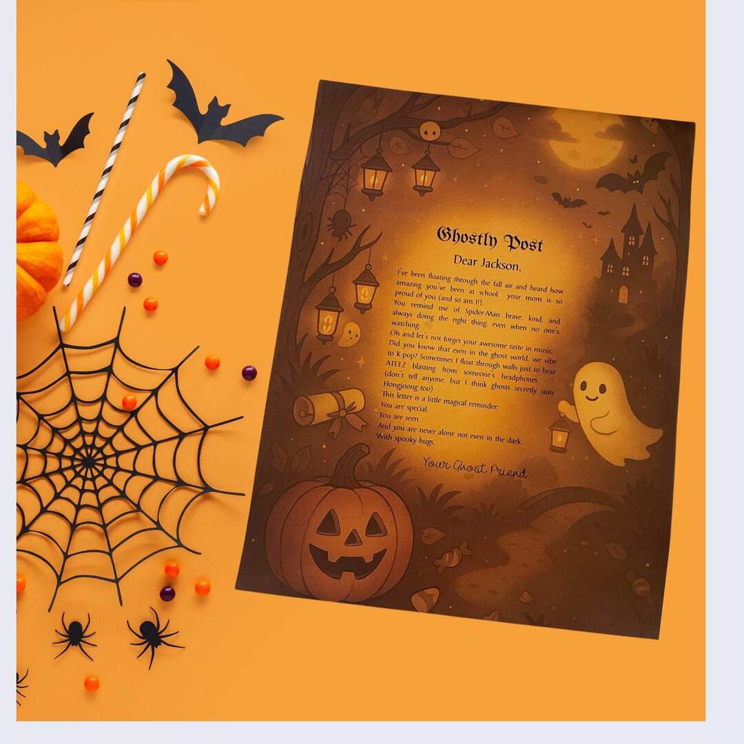 Personalized Ghost Letter – Halloween Gift for Kids or Adults, Spooky ...