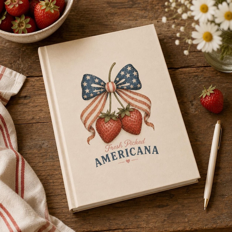 Patriotic Strawberry Journal | Fresh Picked Americana Journal ...