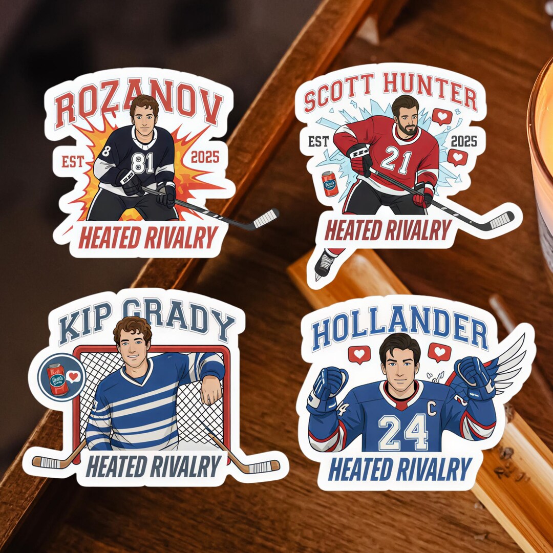 4pcs Heated Rivalry Character Stickers Pack – Rozanov, Scott Hunter ...