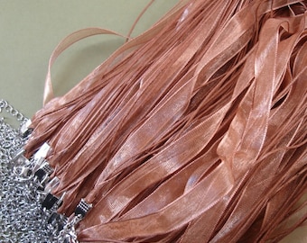 Silk Ribbon Necklace | Etsy