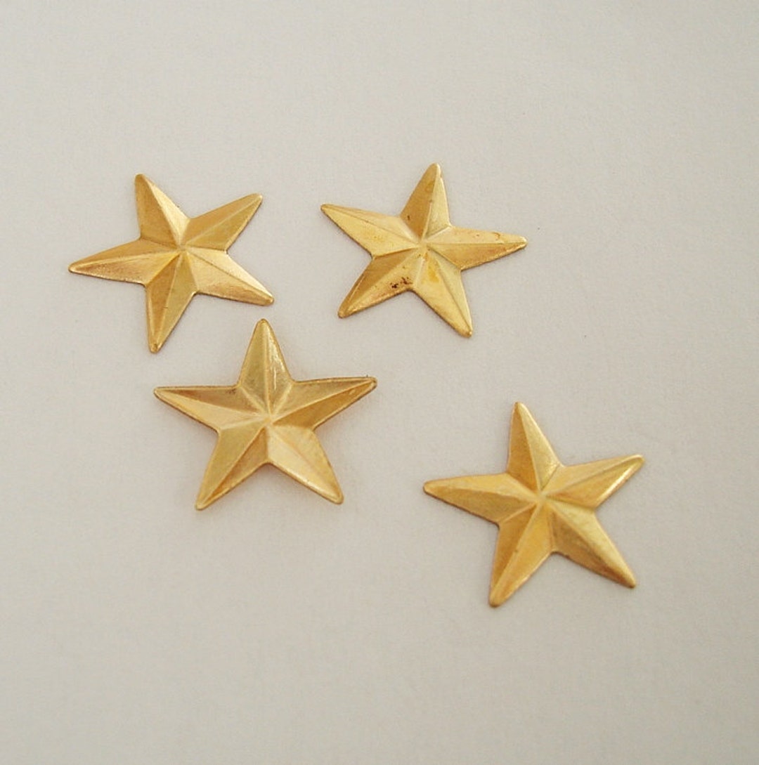 Latón crudo estampado estrellas de estilo Art Deco. - Etsy España