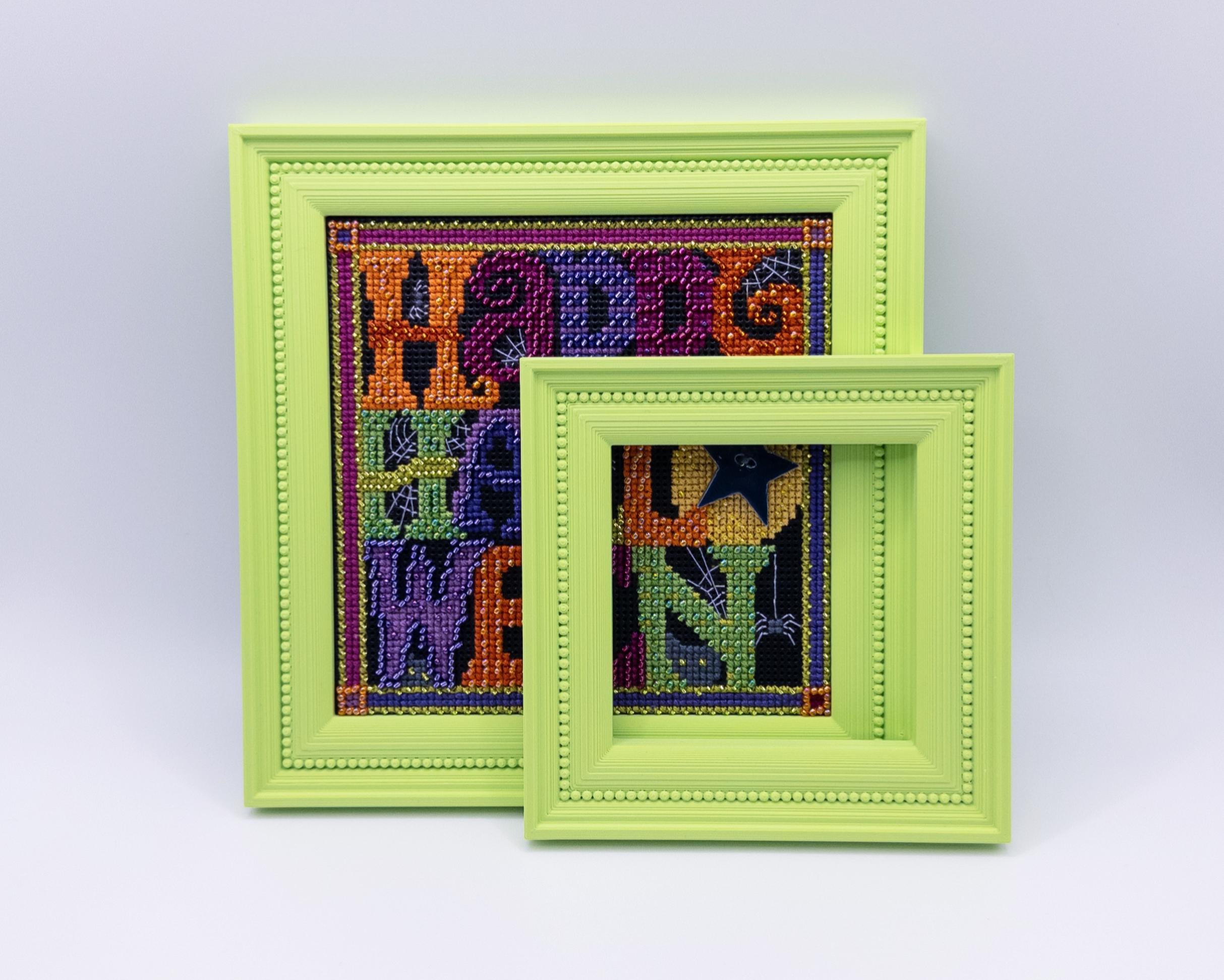 Magnetic Cross Stitch Frame: Pastel Needlework Display With Stand - Etsy
