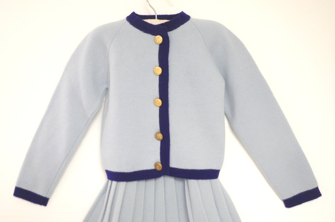 Vintage Baby Clothes, 1920's Rare Frederick & Nelson Light Blue Wool ...