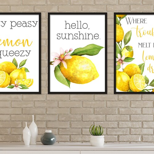 Lemon Bunting Printable Lemon Party Decor Printable Banner | Etsy