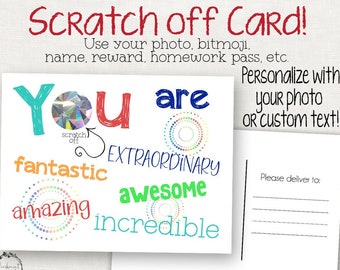 Teacher Scratch off Postcard - Etsy