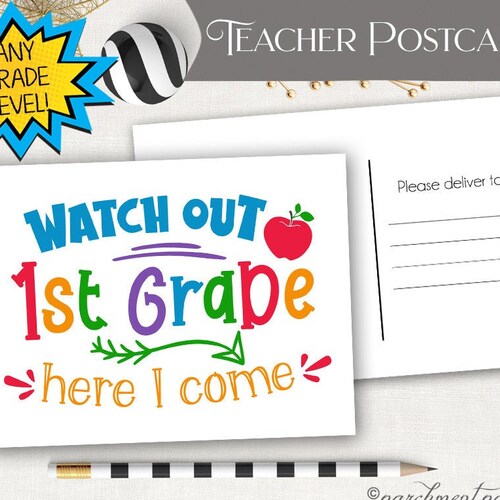 Welcome Back to School Cards Postcard for Students Note - Etsy