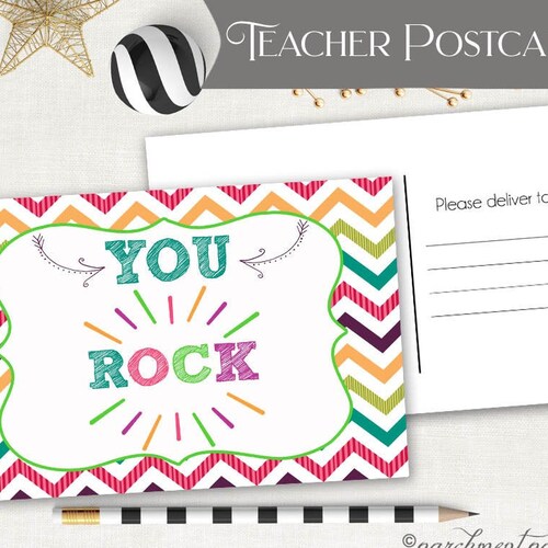 Postcard for Students Note From Teacher Happy Mail From - Etsy