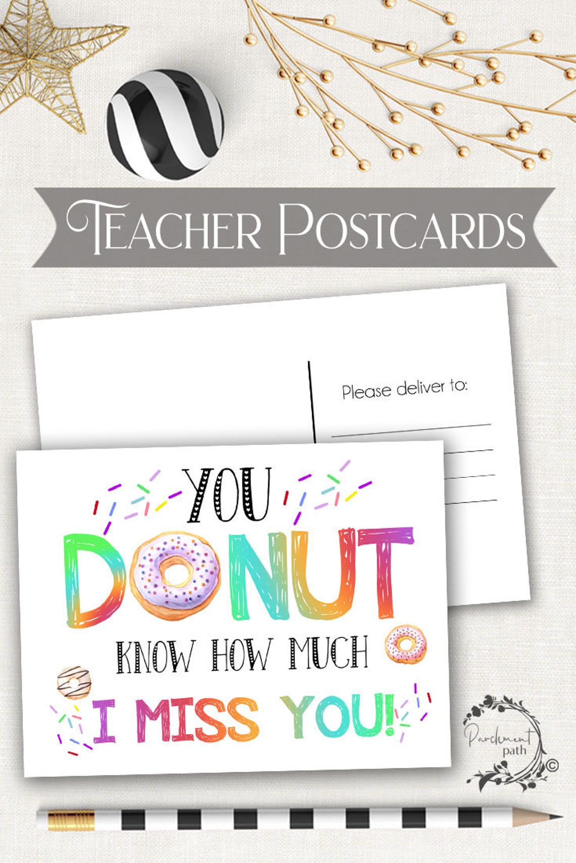 Postcard for Students Note From Teacher Happy Mail From - Etsy