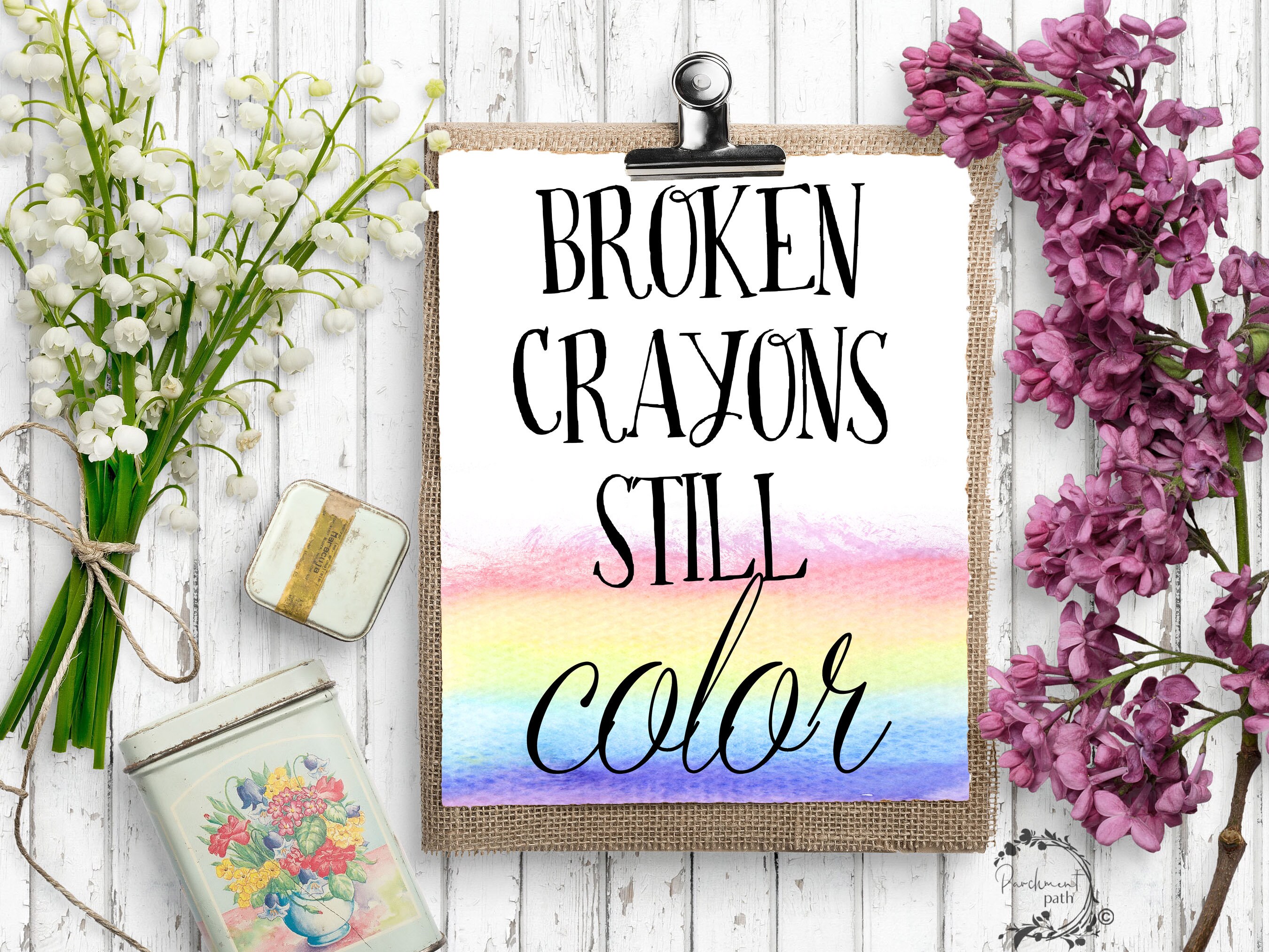 Broken Crayons Still Color Art Print Quote Art Classroom | Etsy