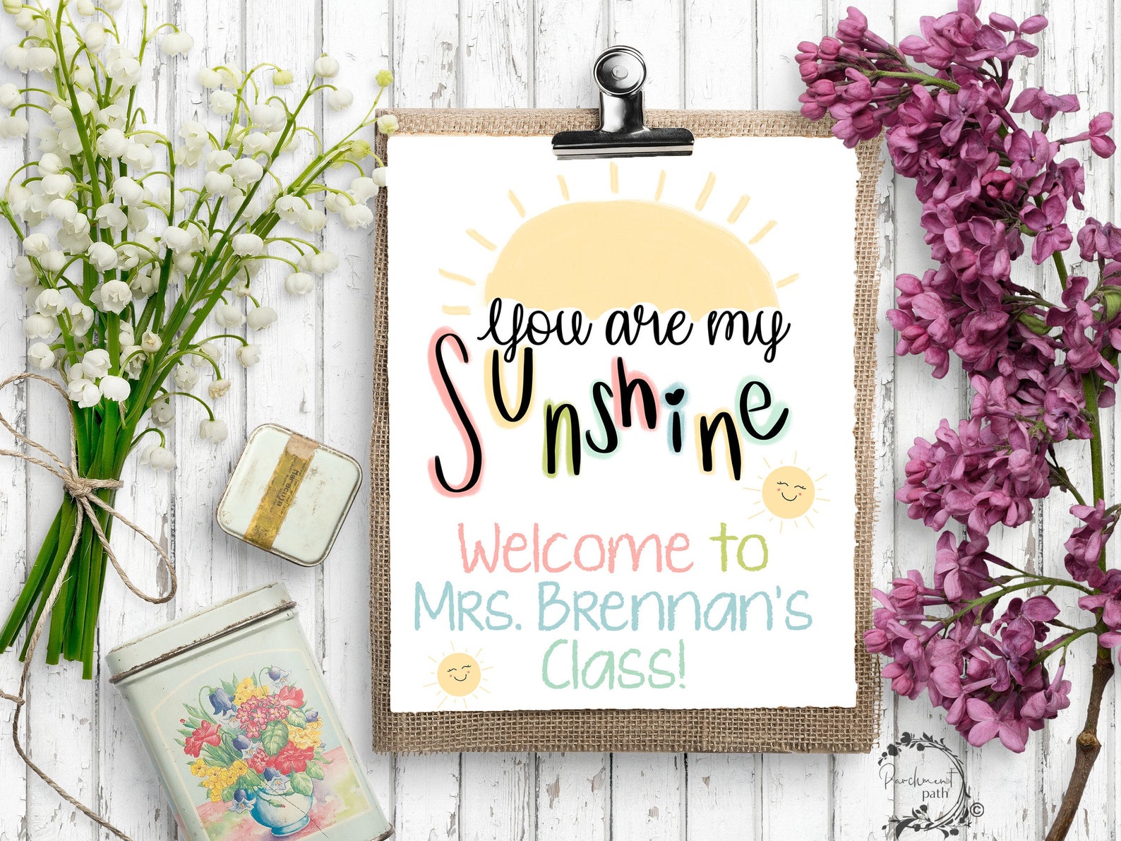 Teacher Sign Printable Sunshine Classroom Sign School | Etsy