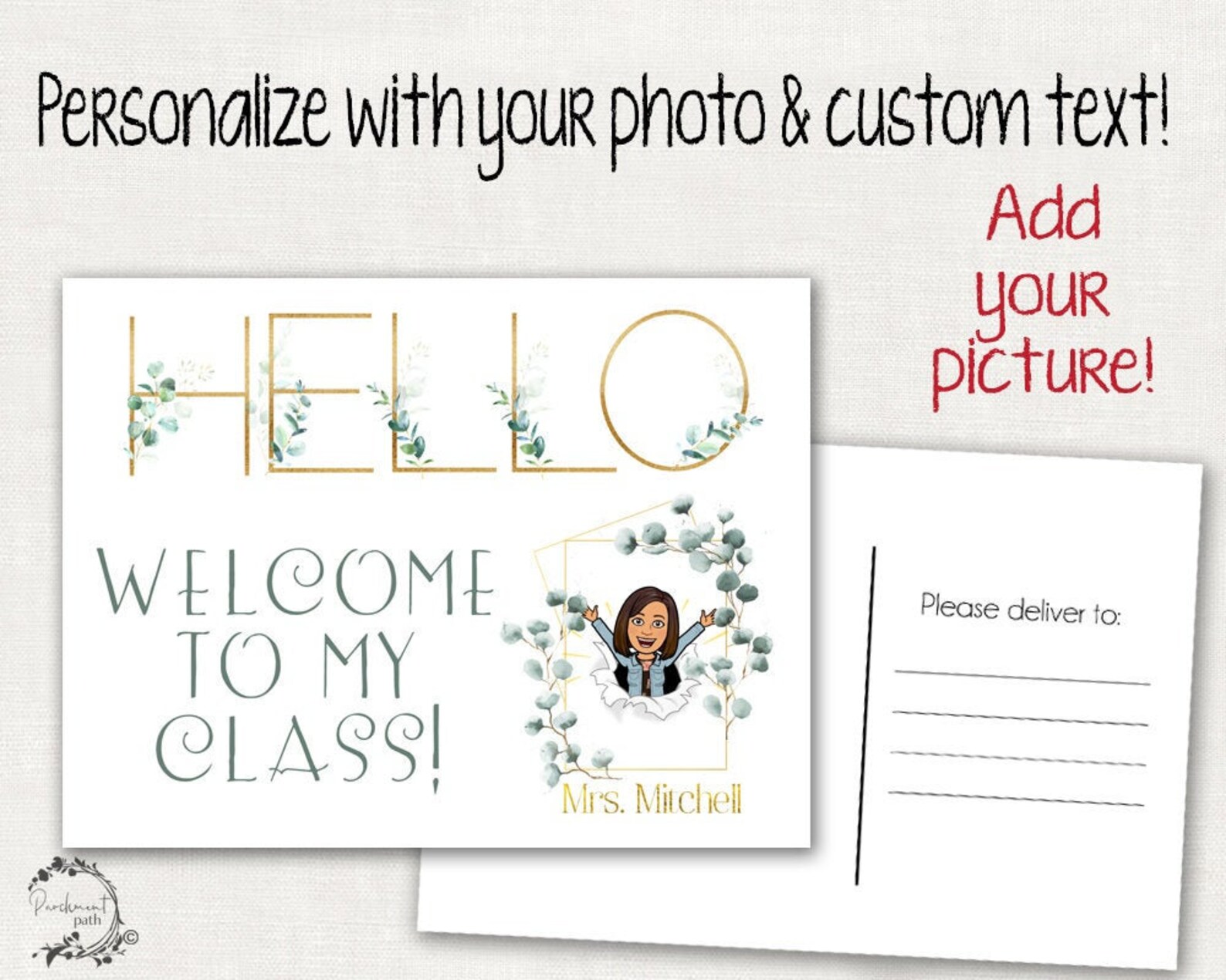 Meet the Teacher Postcard for Students Note From Teacher - Etsy