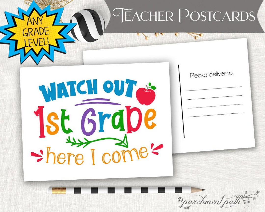 Welcome Back to School Cards Postcard for Students Note From Teacher ...