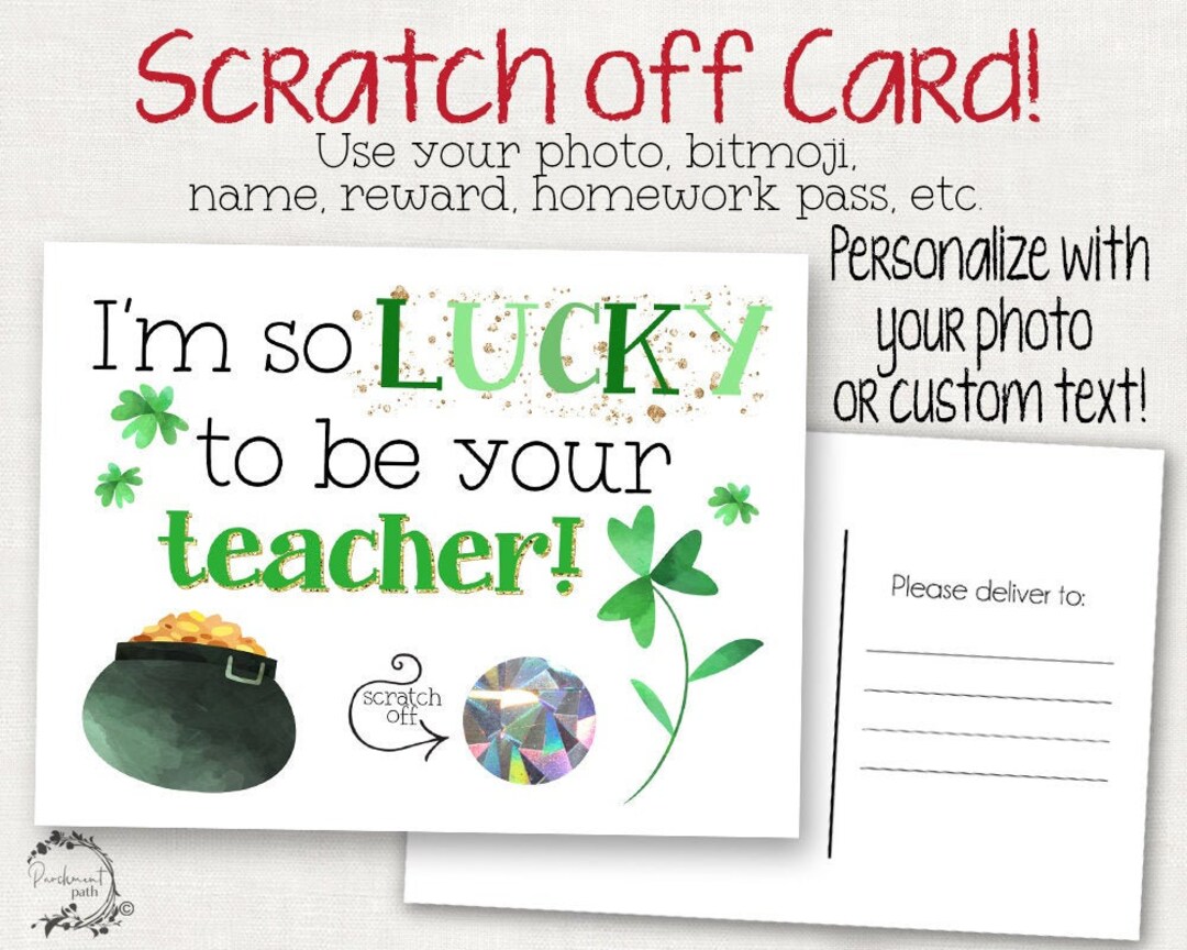 Scratch off Postcard - Postcard for Students or Kids - Note From ...