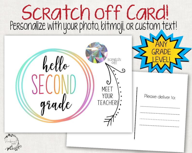 Scratch off Postcard Welcome Postcard for Students or Kids - Etsy