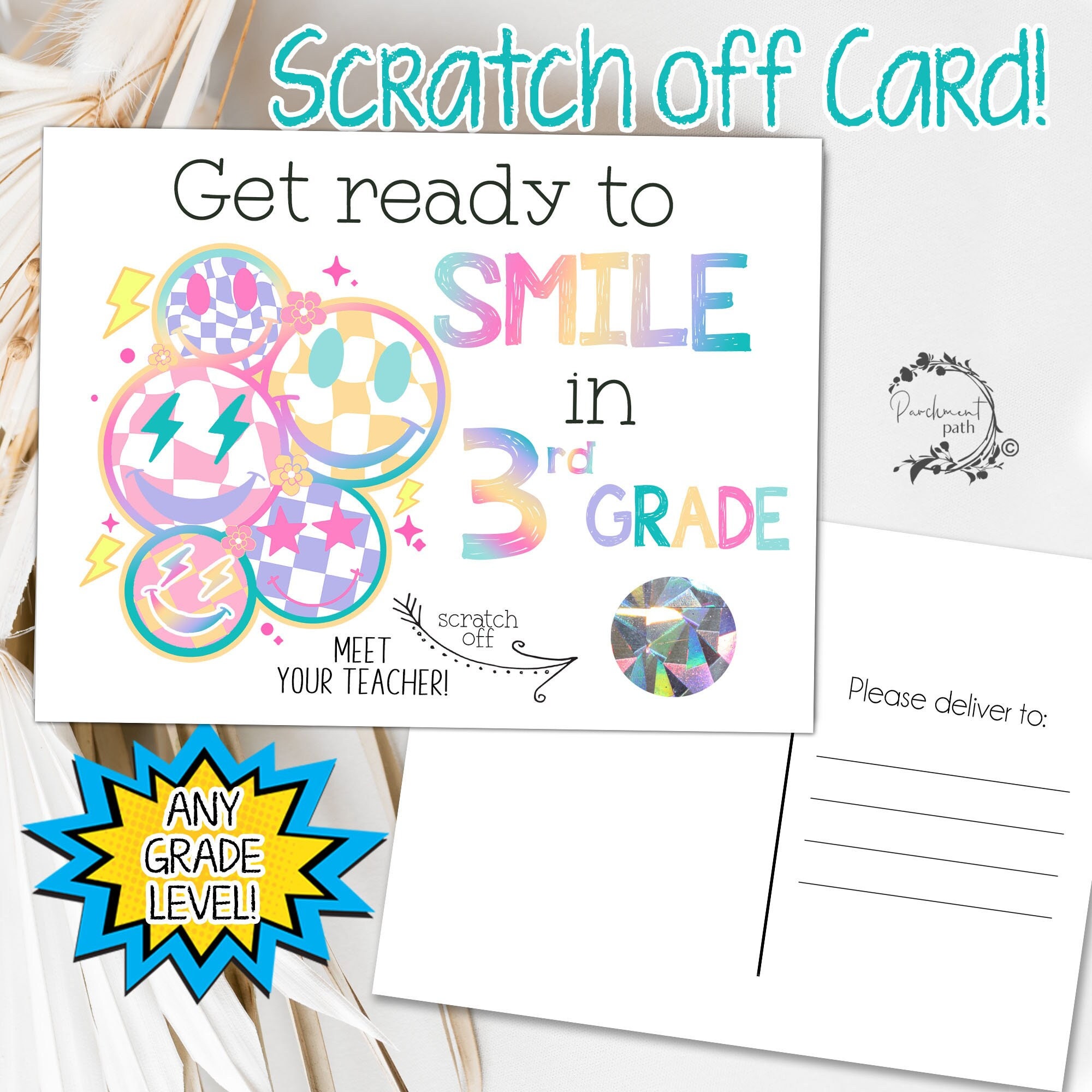 Scratch off Postcard - Smile Welcome Postcard for Students or Kids ...