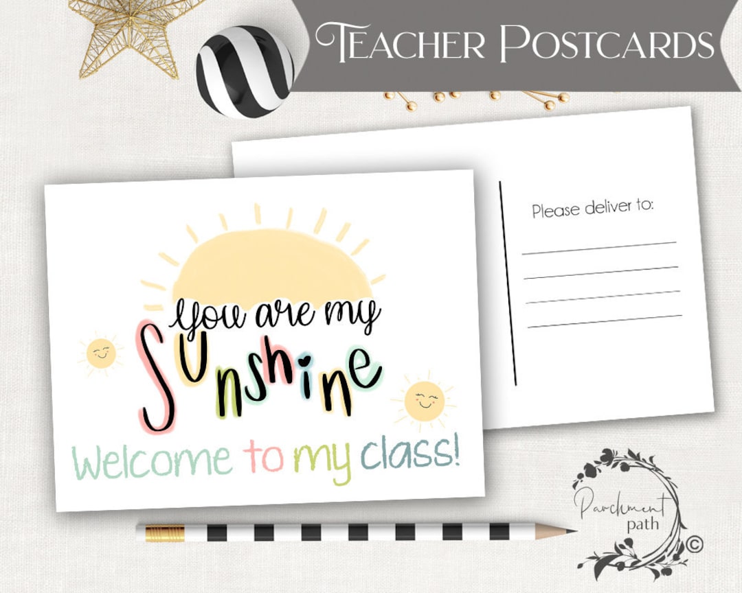 Welcome to My Class - Happy Mail for Students - Student Postcard - Note ...