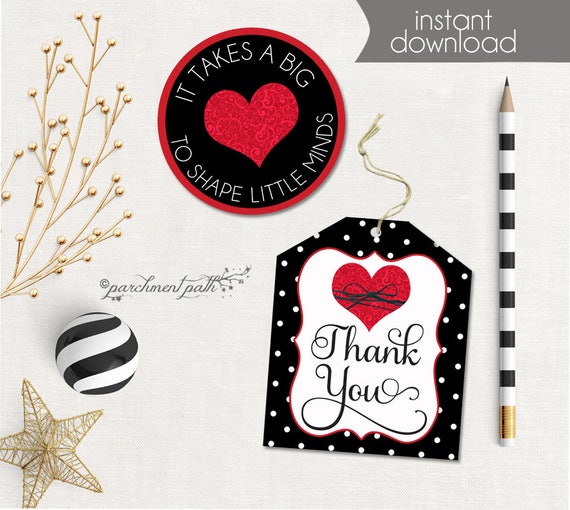 Teacher Appreciation - Teacher Gift - It Takes a Big Heart - Teacher ...