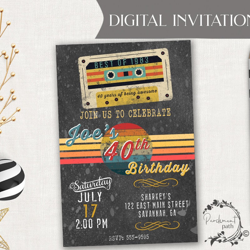 Retro Invitations - Etsy