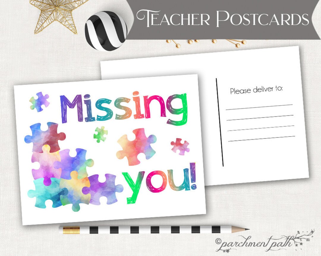 Postcard for Students - Note From Teacher - Happy Mail From Teacher ...
