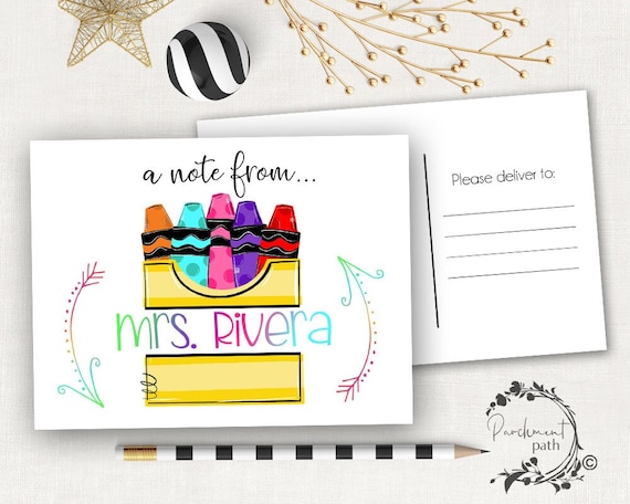 Postcard for Students Note From Teacher Happy Mail From - Etsy