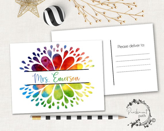 Postcard for Students - Note From Teacher - Happy Mail from Teacher ...