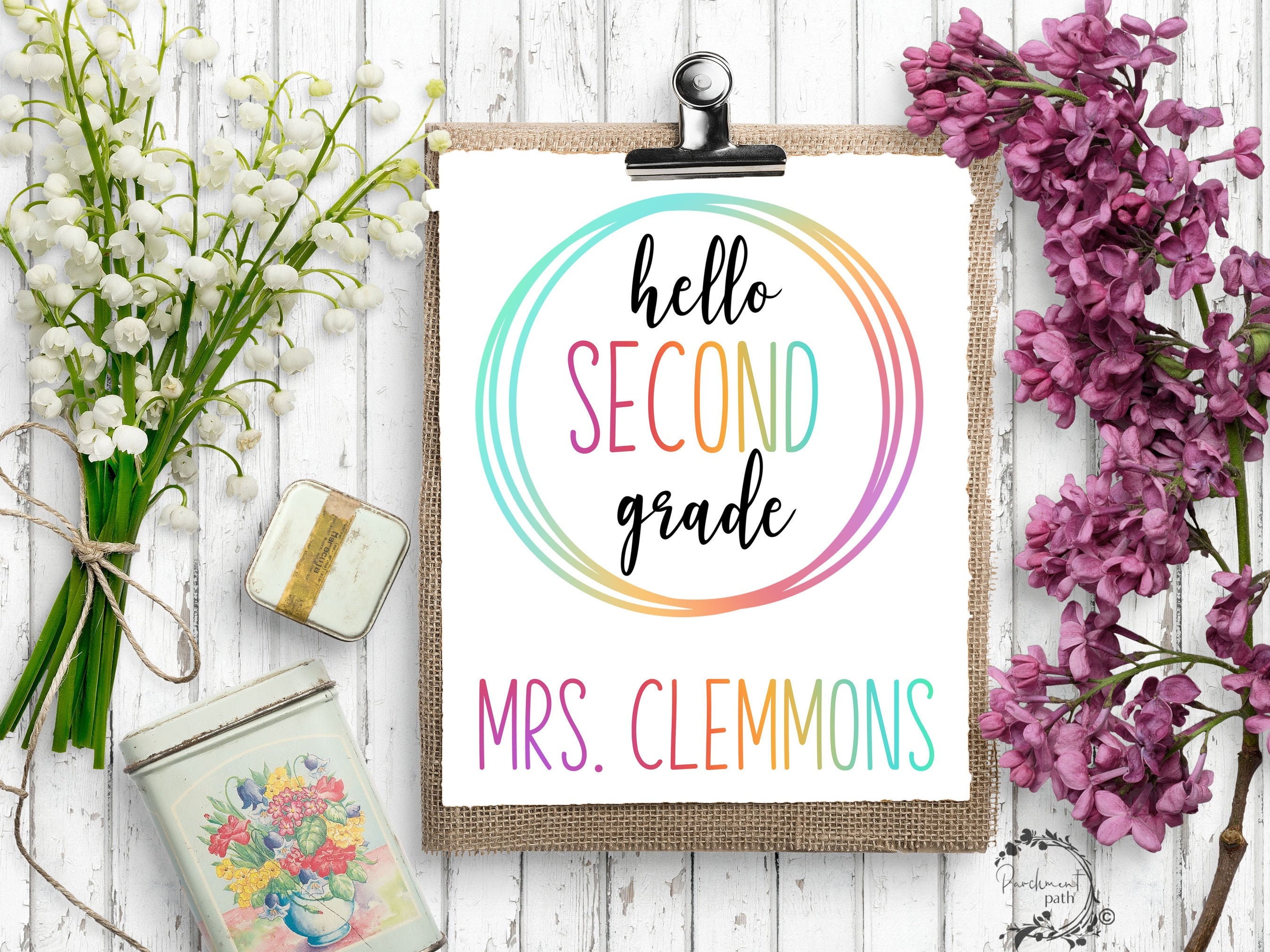 Teacher Sign Printable - Rainbow Classroom Sign - School Decor ...
