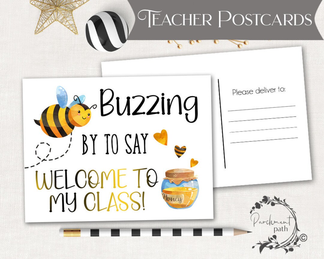 Welcome to My Class - Postcard for Students - Note From Teacher ...