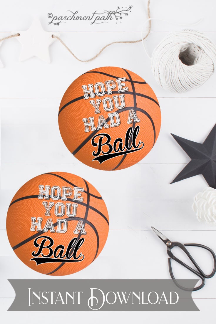 Basketball Favor Tags Basketball Stickers Printable | Etsy